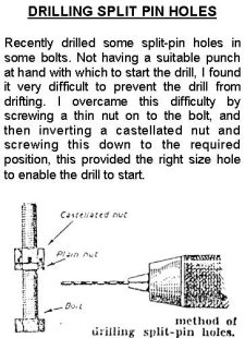 Drilling Split Pin Holes | Autralian Austin A30 Car Club